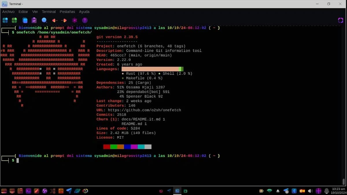 Onefetch: Herramienta CLI de Fetch ideal para Desarrolladores Git